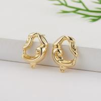 China Factory Wholesale 14K Gold Plated Irregular Shape Stud Earring for sale