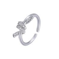 China Fashion 14K Gold Plated Zircon Plain Open Ring Adjustable Heart Shaped Irregular Square Women's Jewelry Ring for sale