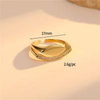 China Wholesale Fashion Zircon Gold Plated Ring Personalized Open Ring Irregular Unisex Ring for sale