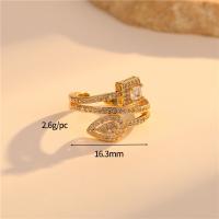 China Hot Selling Brass Simple Design Women's Jewelry Rings 14K Gold Plated Zircon Multi Shape Adjustable Women's Ring for sale