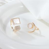 China Wholesale Engagement Wedding Korean Style Simple Finger Adjustable Shell Open Women Rings for Ladies Jewelry for sale