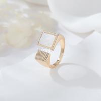 China Wholesale Engagement Wedding Korean Style Simple Finger Adjustable Shell Open Women Rings for Ladies Jewelry for sale