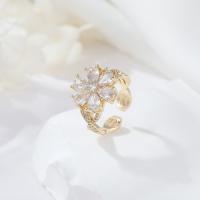 China Trending Engagement Ladies Flower Heart Shape Unique Adjustable Stacking Finger Rings for Women for sale