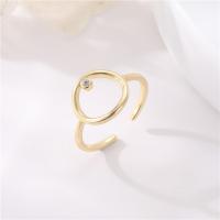 China Hot Sale New Simple Style 14K Gold Plated Round Love Adjustable Finger Ring Jewelry for Women for sale