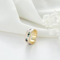 China Factory Wholesale Price Enamel Pink Evil Eye 14K Gold Plated Rings Adjustable Wholesale for sale