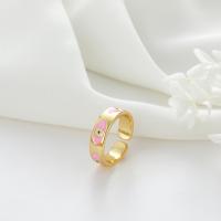 China Fashion 14k Adjustable for Women Color Enamel Dainty Turkish Evil Eye Ring Colorful Gold Plated for sale