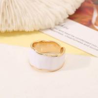 China Wholesale  Trendy 14K Gold Plated Adjustable Rings Enamel Chunky Rings Jewelry Women for sale
