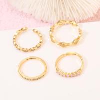 China 14K Gold Plated Cubic Zirconia Fashion Evil Eye Ring Adjustable  for Women Jewelry for sale