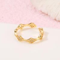 China 14K Gold Plated Cubic Zirconia Fashion Evil Eye Ring Adjustable  for Women Jewelry for sale