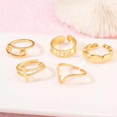 China Trendy Women Jewelry Customized 14K Gold Plated Rings Design for Women for sale