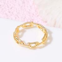 China Wholesale Trendy 14K Gold Plated Adjustable Rings Minimalist Jewelry for sale