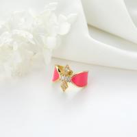 China Fashion New Popular Colorful Adjustable Drop Oil Color Brass Y2K Enamel Finger Rings for Women Girls for sale