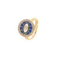 China 14K Gold Plated Jewelry Dainty CZ Micro Pave Cubic Zirconia Adjustable Ring Women for sale