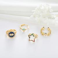 China 14K Gold Plated Jewelry Dainty CZ Micro Pave Cubic Zirconia Adjustable Ring Women for sale