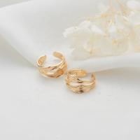 China Wholesale Irregular Simple Various Design Ring Brass 14K Gold Plated Fashion Versatile Open Adjustable Rings for sale