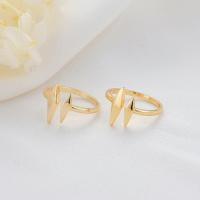 China Fashion Simple Design 14K Gold Plated Inlaid Zircon Multi Shape Closed Ring Adjustable Jewelry Ring for sale
