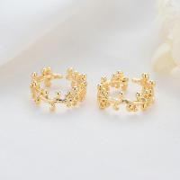 China Factory Wholesale 14K Gold Plated Heart Shape Open Adjustable Ring for sale