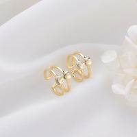 China Simple Design 14K Gold Plated Smile Face Heart Shape Open Adjustable Ring for sale
