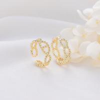 China Simple Design 14K Gold Plated Smile Face Heart Shape Open Adjustable Ring for sale