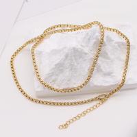 China DIY Fashion Wholesale Brass Necklace Simple Box Chain Hip Hop Personality Snake Bone Jewelry Accessories Chains for sale