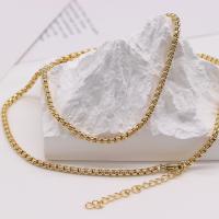 China DIY Fashion Wholesale Brass Necklace Simple Box Chain Hip Hop Personality Snake Bone Jewelry Accessories Chains for sale