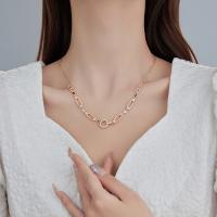 China Fashionable Green Zircon Connecting Buckle Necklace Irregular Splicing Necklace Women's Necklace for sale