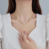 China High Quality Jewelry 14K Gold Plated Brass Men and Women Gold Plated Palladium Cuban Chain Green White Black Zircon Necklace for sale