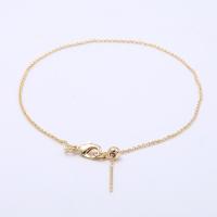 China Factory Wholesale Brass14k Gold Plated Initial Adjustable Necklace Bracelet for Diy Jewelry Making Accessories for sale