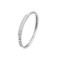 China Fashion Hot Selling New Interlocking Full Diamond Inlaid Adjustable Ring Sparkling Bracelet Set Jewelry Wholesale for sale