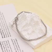 China Fashion Versatile Stainless Steel Bracelet Pearl Chain Simple Box Chain Hip Hop Personality Snake Bone Jewelry Chains for sale