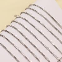 China Fashion Versatile Stainless Steel Bracelet Pearl Chain Simple Box Chain Hip Hop Personality Snake Bone Jewelry Chains for sale