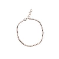 China Fashion Versatile Stainless Steel Bracelet Pearl Chain Simple Box Chain Hip Hop Personality Snake Bone Jewelry Chains for sale