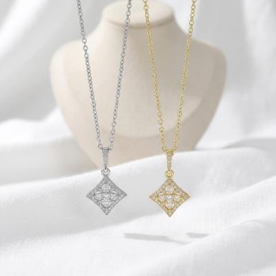 China Gioielli Di Moda Popolare Placcato Oro 14k Collana Di Zircon Da Sposa in Rame Placcato Oro Collana All'ingrosso for sale