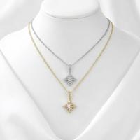 China Gioielli Di Moda Popolare Placcato Oro 14k Collana Di Zircon Da Sposa in Rame Placcato Oro Collana All'ingrosso for sale