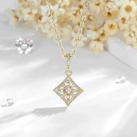 China Gioielli Di Moda Popolare Placcato Oro 14k Collana Di Zircon Da Sposa in Rame Placcato Oro Collana All'ingrosso for sale