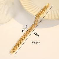 China 18K Gold Plated Fashionable Geometric Square Arrow Heart Zircon Charm Bracelet for Women High End Cuban Chain for sale