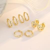 China Factory Wholesale 14K Gold Plated Twisted Rope Hoop Earring for Women Minimalist Huggie Earrings Fashion Jewelry Gift for sale