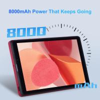 China C idea 8 inch Android 12 Tablet 8GB RAM 512GB ROM 8000mAh Battery 5+8MP Camera for Teens with SIM Support CM818-red for sale