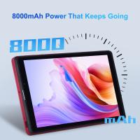 China C idea 8 inch Android 12 Tablet 8GB RAM 512GB ROM 8000mAh Battery 5+8MP Camera for Student with SIM Support CM818-red for sale