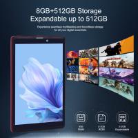 China C idea 8 inch Android 12 Tablet 8GB RAM 512GB ROM 8000mAh Battery 5+8MP Camera for Student with SIM Support CM818-red for sale