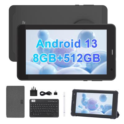 China C Idea 7 Inch Tab , 8GB RAM, 512GB Storage, SIM Slot, Android 13 Tablet PC for Students – CM518pro black for sale