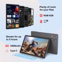China C Idea 10.5 Inch Tablet PC 2K Screen Newest Android Tablet For Students Cm10500 Plus Grey for sale