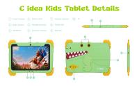 China C idea Kids Tab 10.1inch Android 13 Tablet for Child 4GB RAM 64GB ROM Eye Protection Touchscreen for kids 3-8 ages for sale