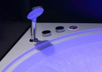 China Corner Massage Bathtub with 2.0HP Circle Waterfall and 1.0HP Massage System - 1500x1500x630mm for sale