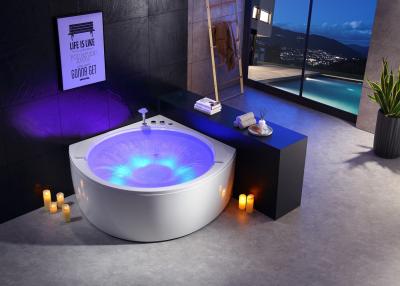 China Corner Massage Bathtub with 2.0HP Circle Waterfall and 1.0HP Massage System - 1500x1500x630mm for sale