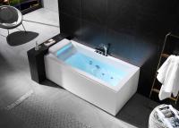 China 1700mm Luxury Hot Tub with 1.0HP Waterfall Neck Massage, Touch Control & Bluetooth Audio System for sale