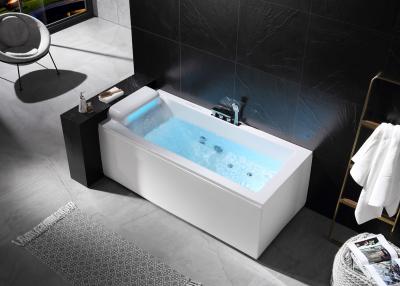 China 1700mm Luxury Hot Tub with 1.0HP Waterfall Neck Massage, Touch Control & Bluetooth Audio System for sale