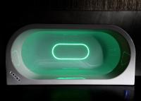 China Single Bathtub with Double Waterfall 1600×750×670mm | 1.0HP Massage Pump | LED Lighting & Bluetooth Control for sale