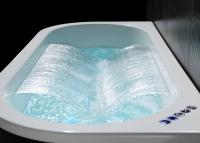 China Single Bathtub with Double Waterfall 1600×750×670mm | 1.0HP Massage Pump | LED Lighting & Bluetooth Control for sale