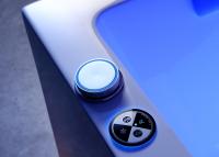 China 1700×800×600mm Double Waterfall Massage Bathtub with 1.0HP Hydrotherapy System and 10 LED Bubble Jets for sale